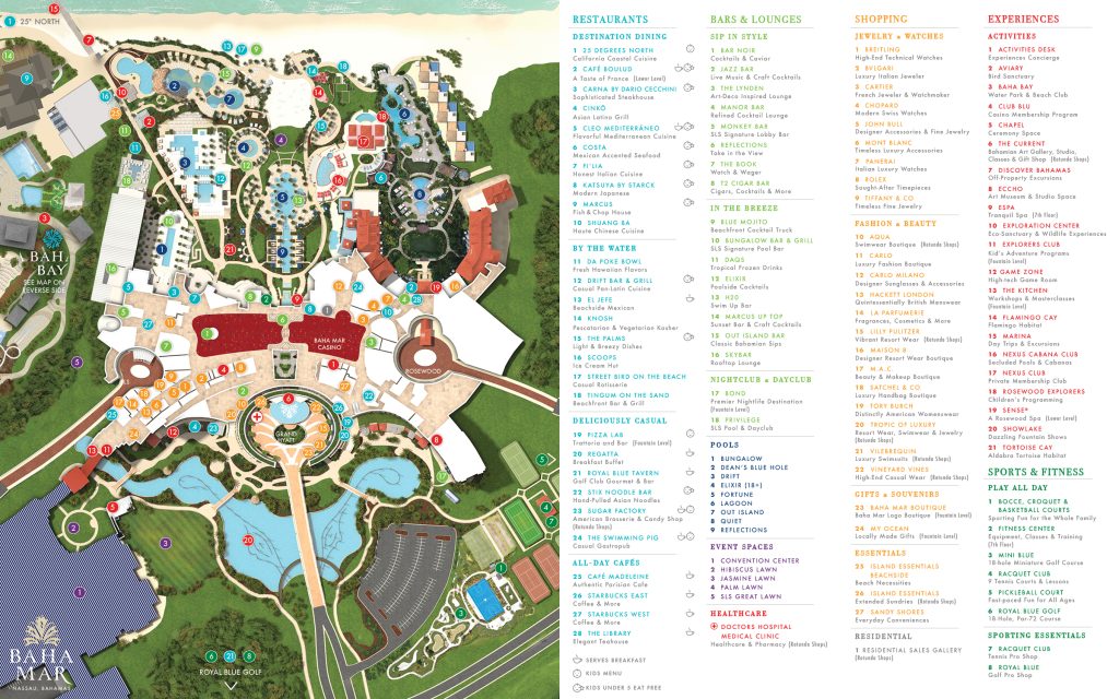 Baha Mar Map - Nassau, Bahamas - Oceanfront Luxury Resort