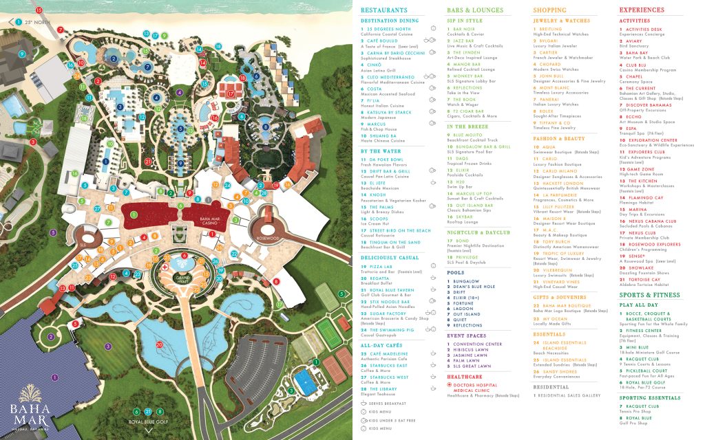 Baha Mar Map - Nassau, Bahamas - Oceanfront Luxury Resort