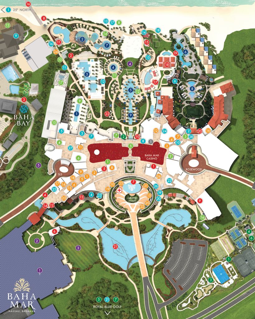 Baha Mar Map - Nassau, Bahamas - Oceanfront Luxury Resort