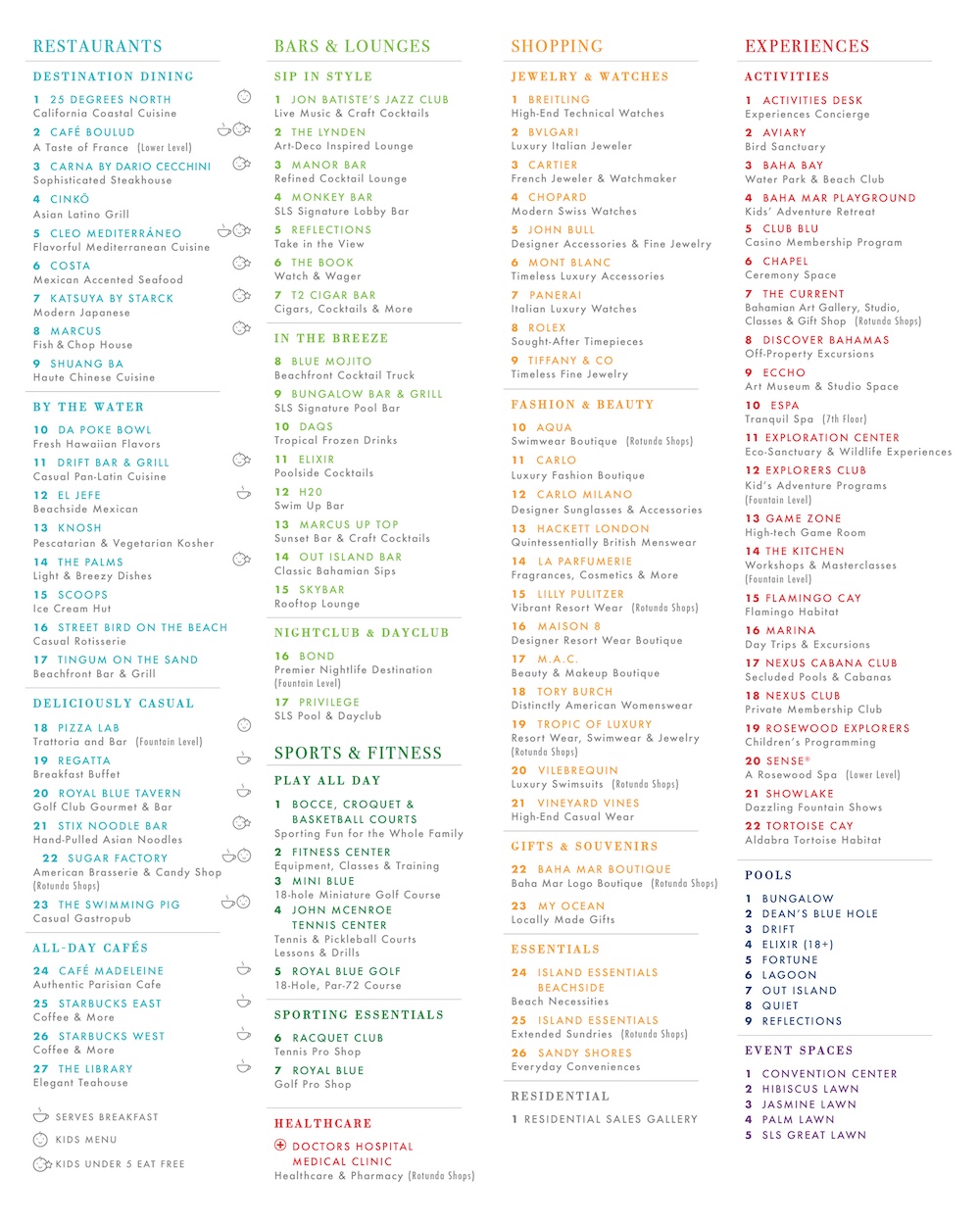 Baha Mar Map - Nassau, Bahamas - Oceanfront Luxury Resort